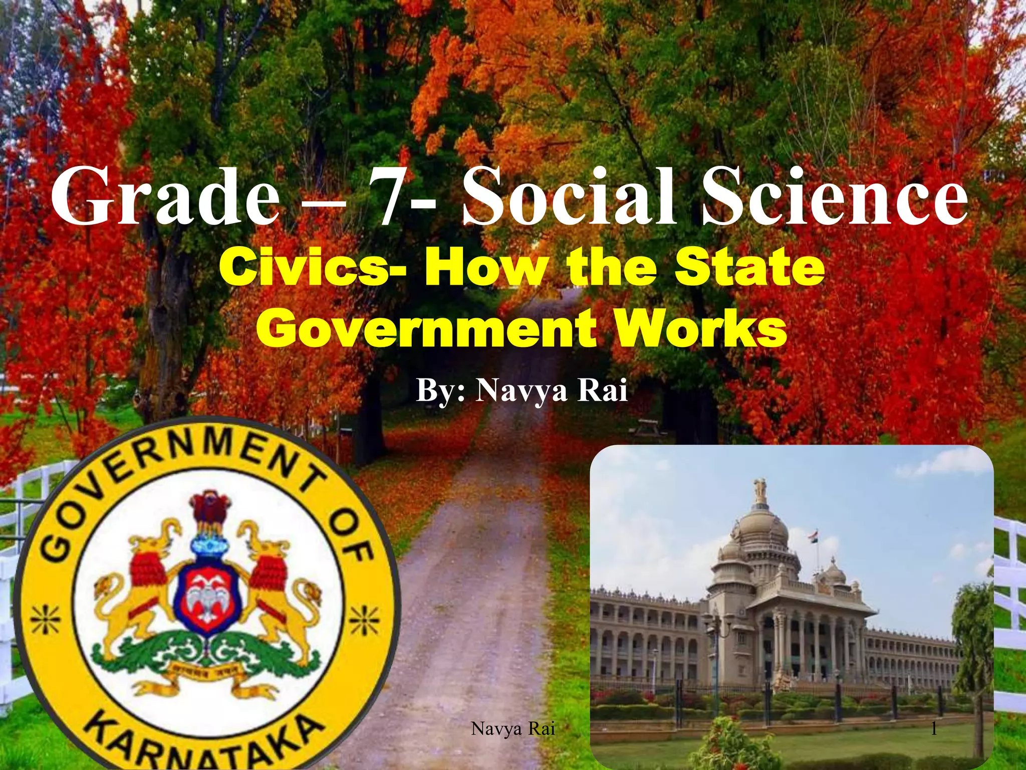 7th std P. S. How the state government works | PDF