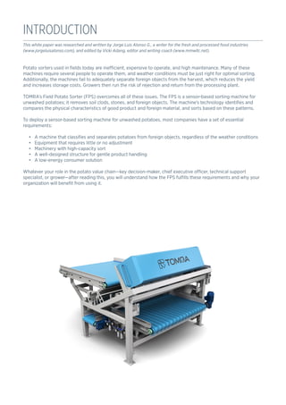 How the Tomra Field Potato Sorter Improves your Sort | PDF