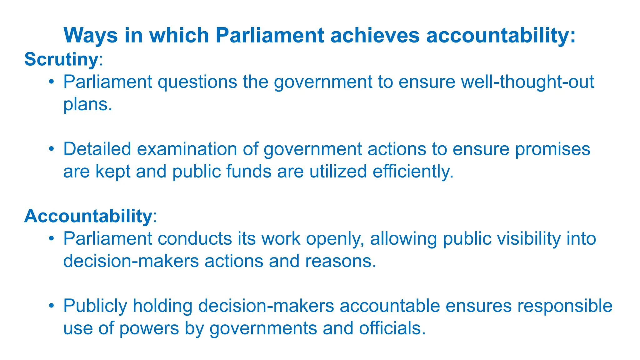AS Politics - How the UK Parliament Works | PPTX