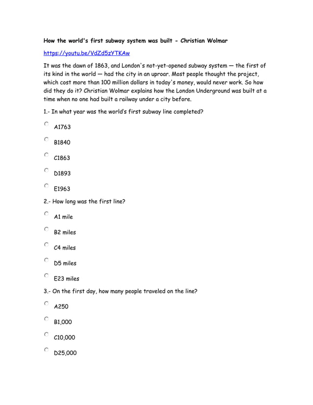 How the world's first subway system was built | DOC | Rail Travel ...