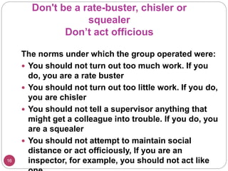 HOWTHORNE Studies.ppt