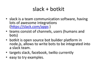 How to build a slack bot | PPT
