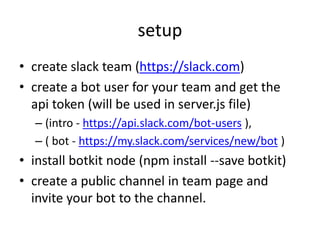 How to build a slack bot | PPT