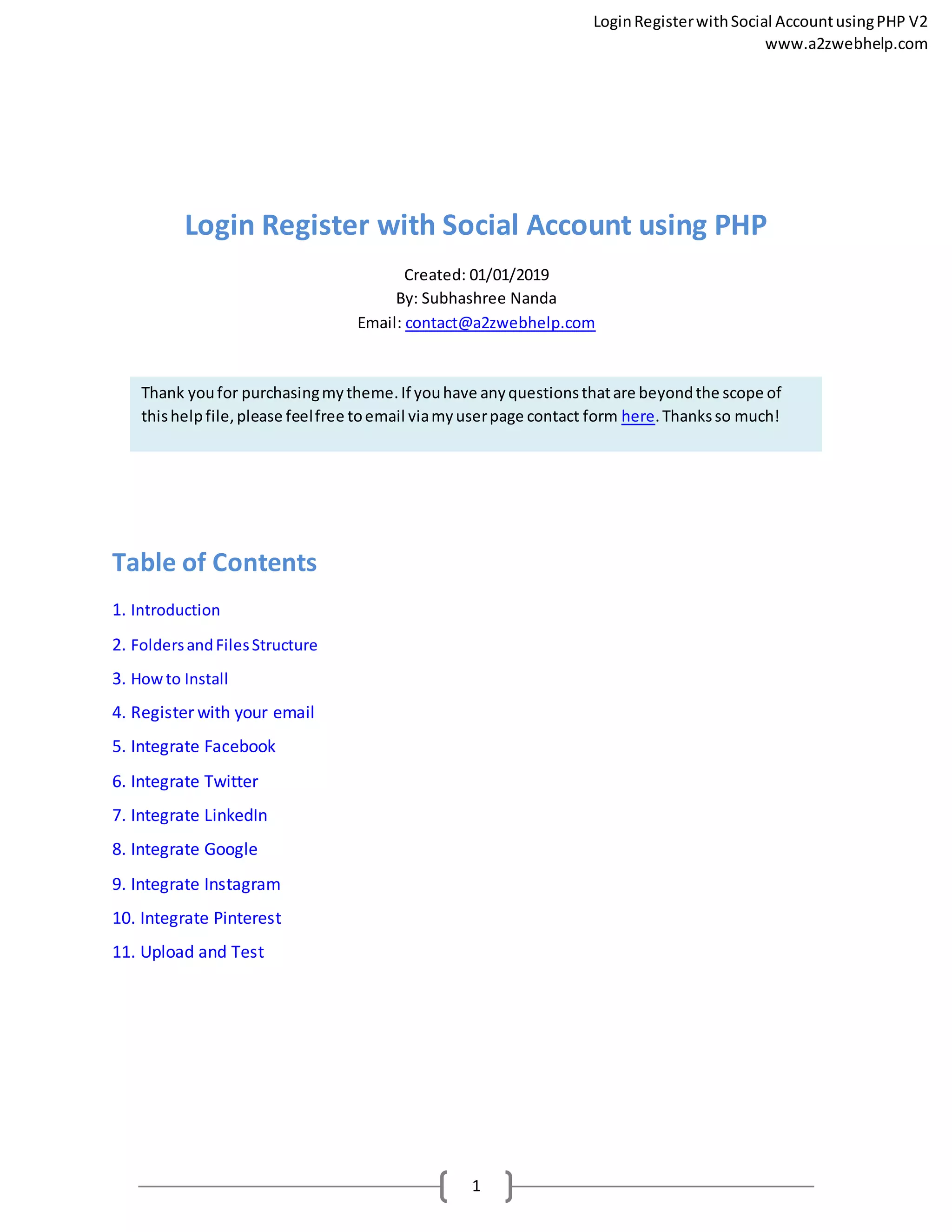Login Register with Social Account using PHP | DOCX | Social Networking | Internet