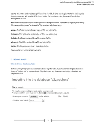 Login Register with Social Account using PHP | DOCX | Social Networking | Internet