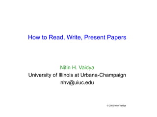 how to read and write research papers | PPT