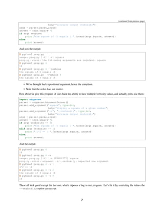 Howto argparse | PDF