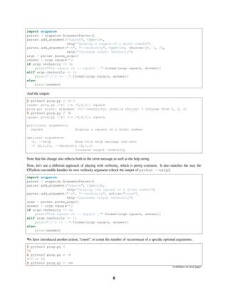 Howto argparse | PDF