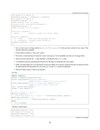 Howto argparse | PDF