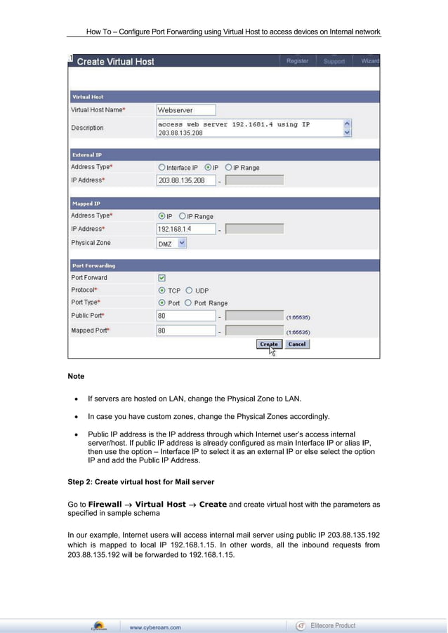 How to -_configure_port_forwarding_using_virtual_host_to_access_devices_on_internal_network | PDF