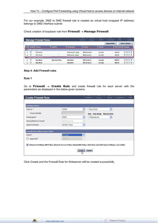 How to -_configure_port_forwarding_using_virtual_host_to_access_devices_on_internal_network | PDF