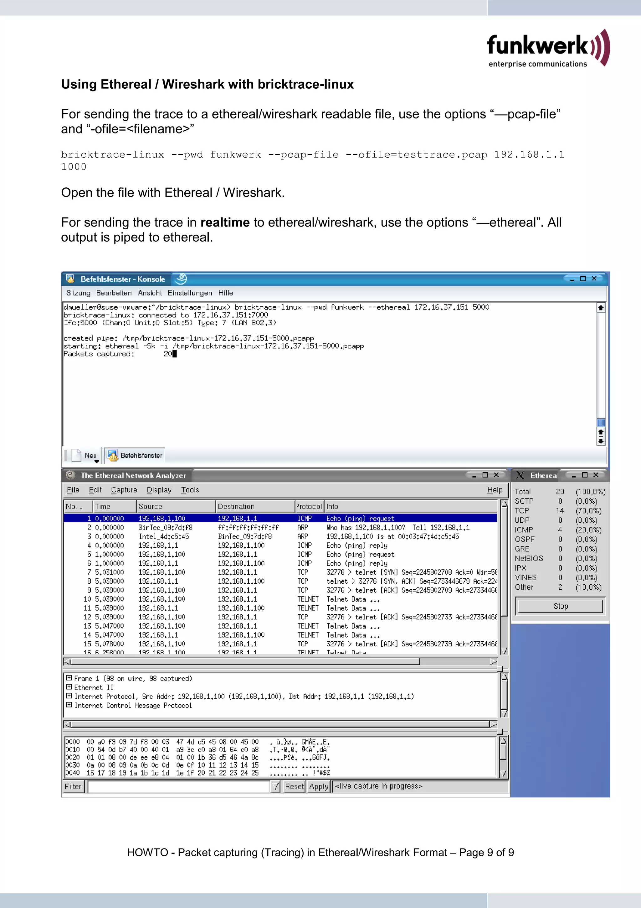Howto ethereal-wireshark-trace en | PDF