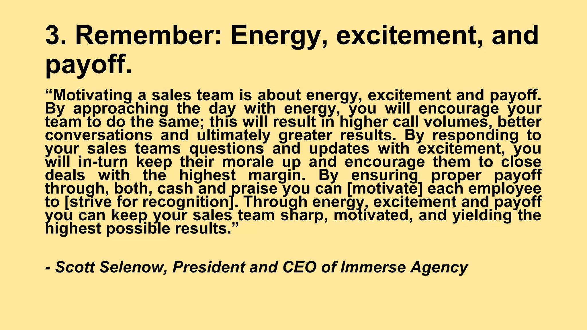 Motivating Your Sales Team | PPS