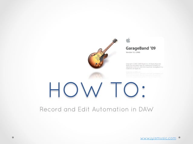 How to record and edit automation in GarageBand | PDF