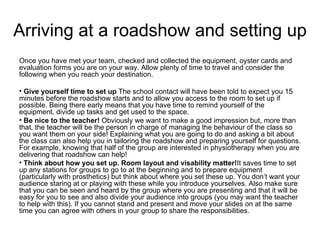 How To...Roadshows | PPT