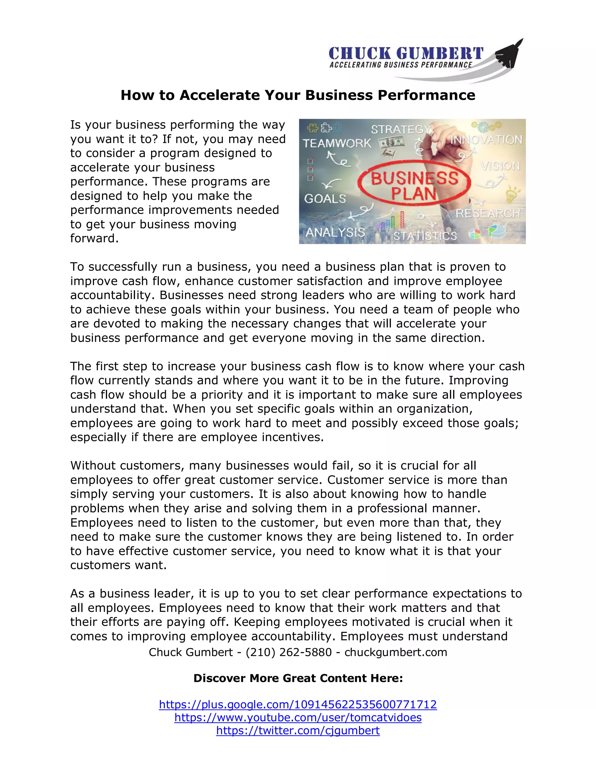 How to Accelerate Your Business Performance | PDF