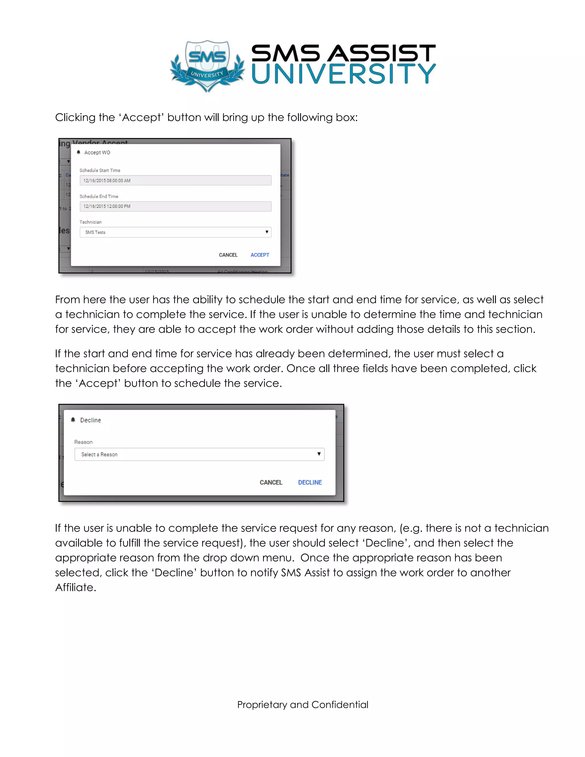 How to accept a work order quick guide | PDF
