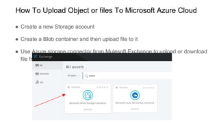 How to access Microsoft Azure cloud storage using Mulesoft | PPT