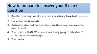 How to ace 8 mark questions for EDUQAS Geography GCSE B | PPTX
