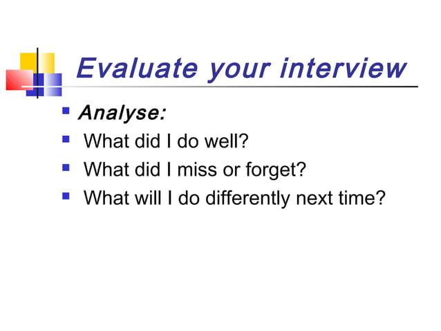 How to ace an interview | PPT