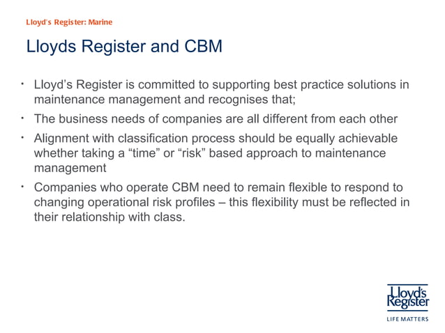 How to achieve fleet cbm program approval with class | PPT