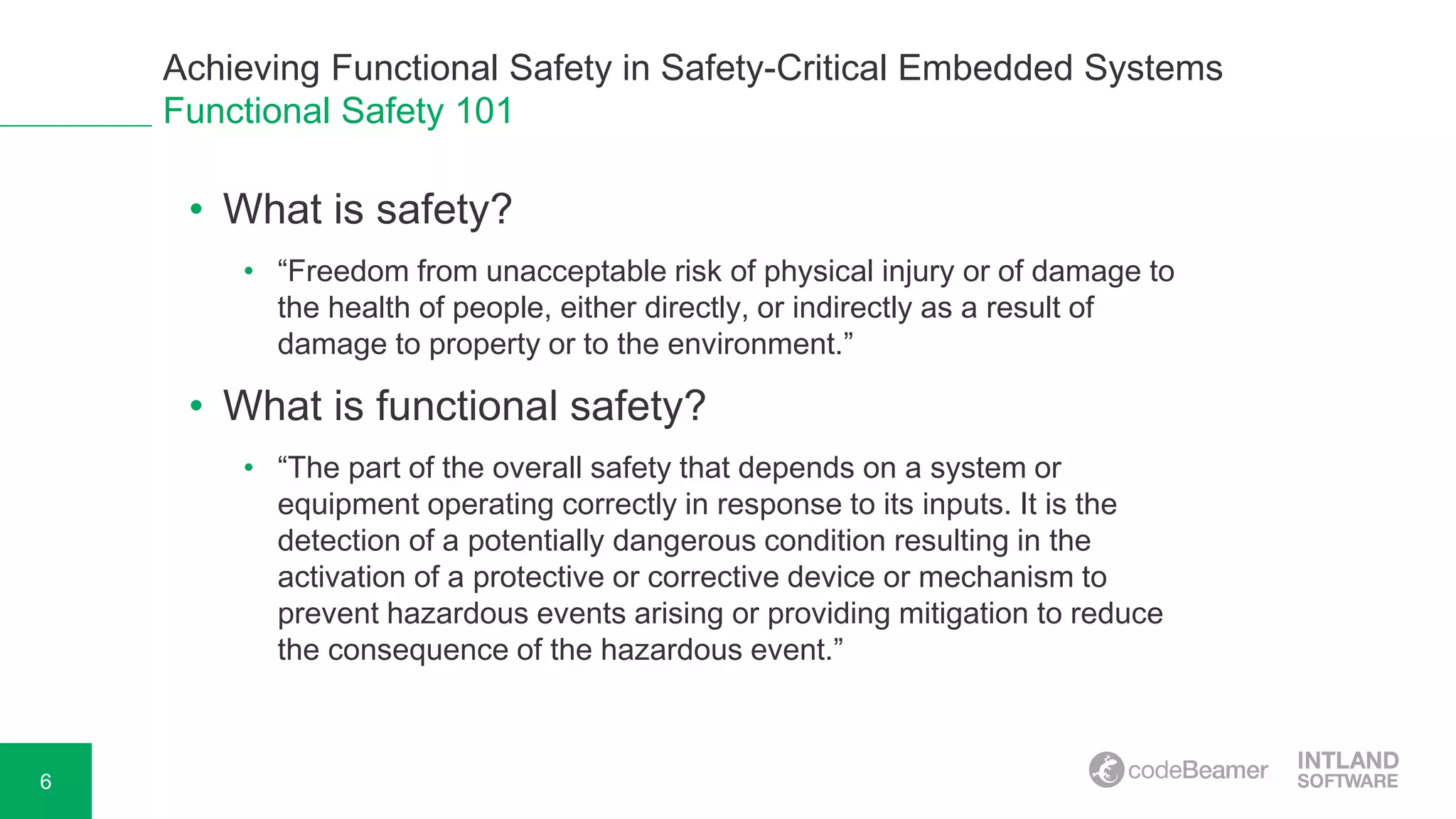 How to Achieve Functional Safety in Safety-Critical Embedded Systems | PPT