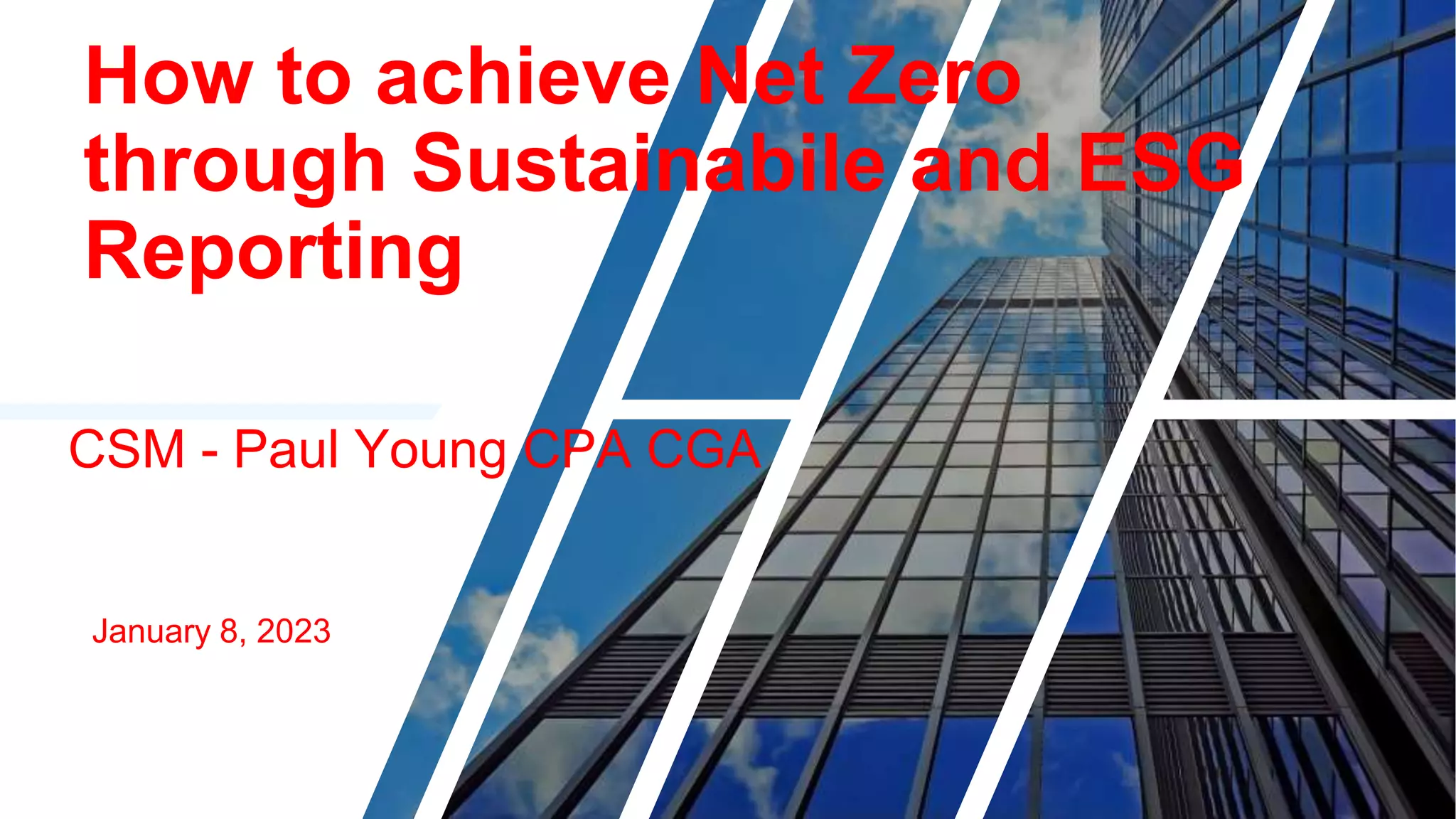 Achieve Net Zero through Sustainable ESG Reporting | PPT