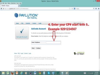 How to activate paylution account | PPTX