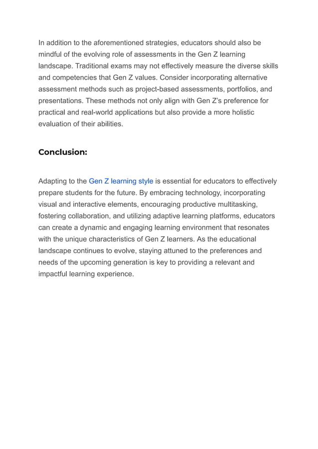 How to Adapt to Gen Z Learning Style (1).pdf | Education industry ...
