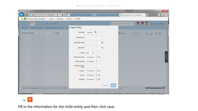 SAP SuccessFactors Employee Central: How to Add a Child Entity in Company Structure Overview via ...