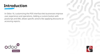 How to Add a Custom Button in Odoo 18 POS Screen | PPTX