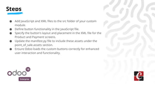 How to Add a Custom Button in Odoo 18 POS Screen | PPTX