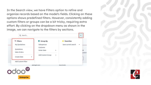 How to Add a Filter in the Odoo 17 - Odoo 17 Slides | PPTX