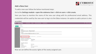 How to add and deactivate users in odoo | PPT