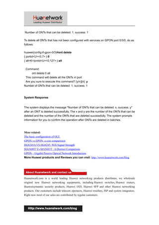 How to add and delete ont on the olt device | DOC