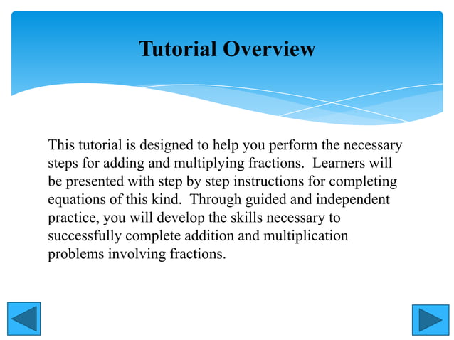 How to add and multiply fractions | PPT