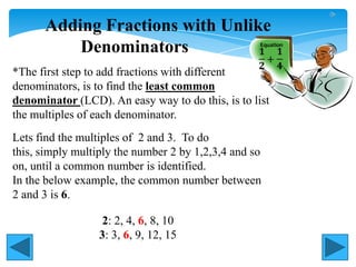 How to add and multiply fractions | PPTX
