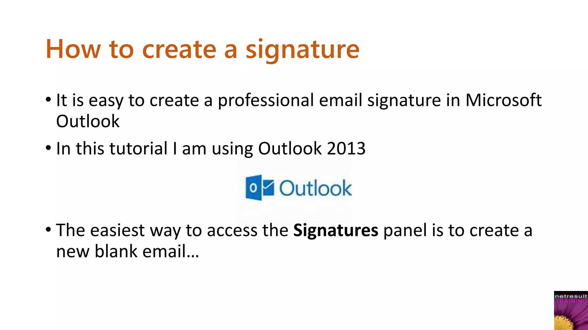 How to add an email signature | PPTX