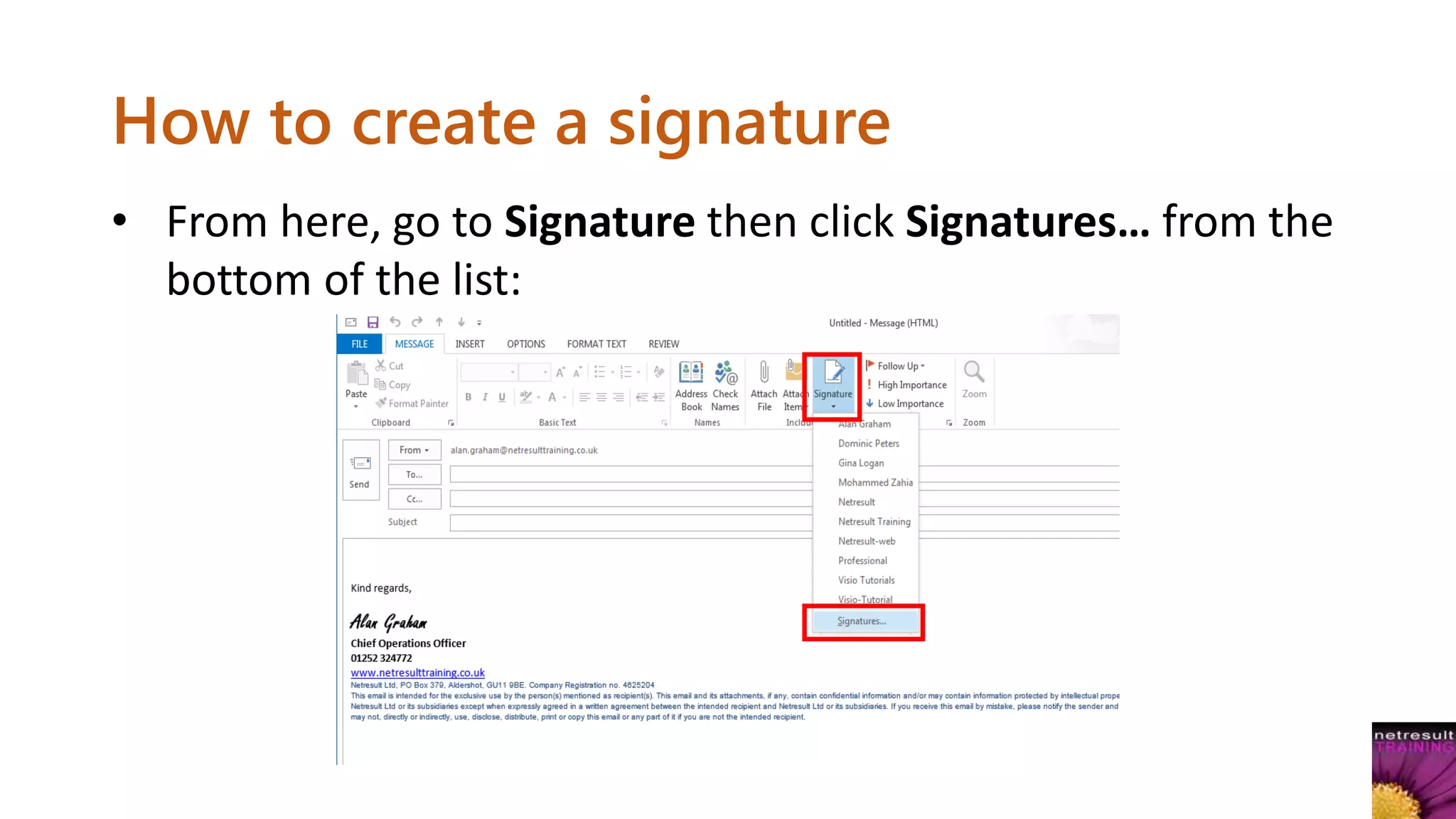 How to add an email signature | PPTX