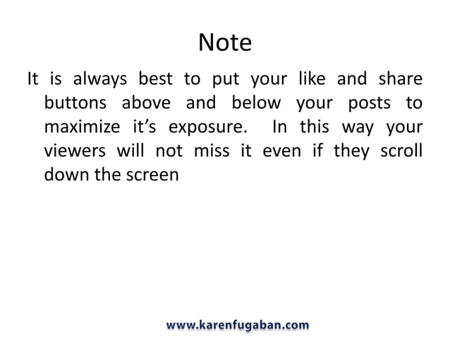 How to add an fb like button | PPT