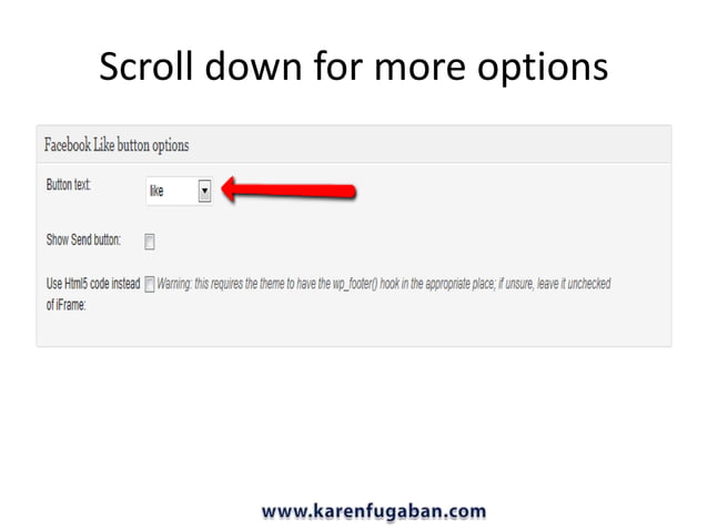 How to add an fb like button | PPT