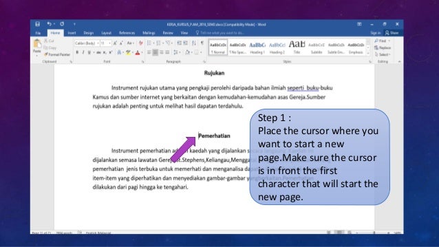 How to insert page breaks in word - wwpor