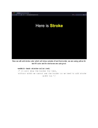 How to add a stroke to text in css | PDF