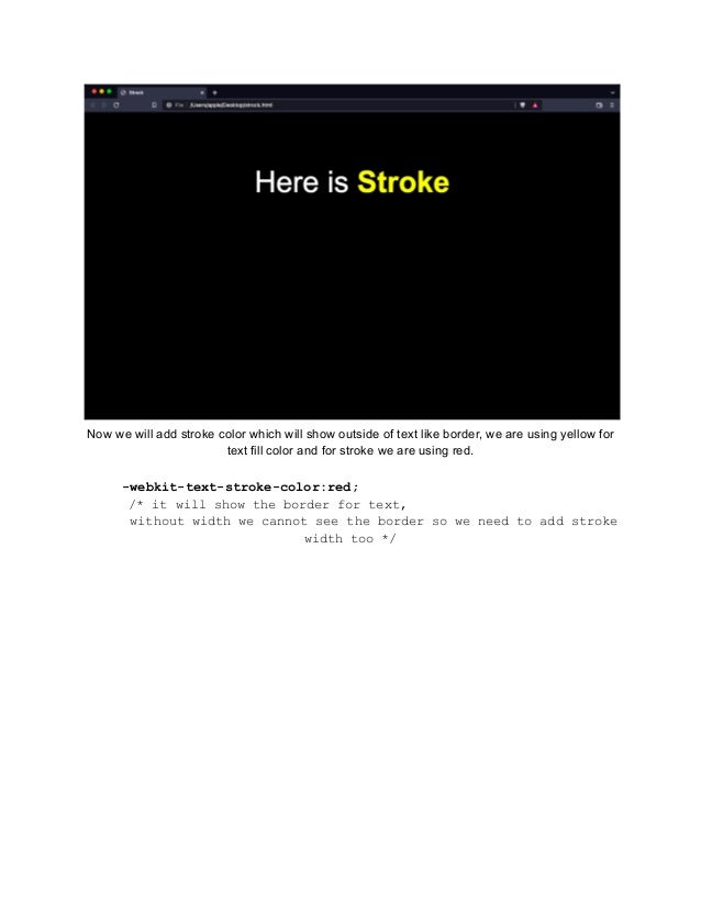 How to add a stroke to text in css | PDF | Free Download