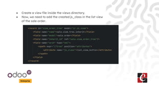 How to Add Button in the Header of List View in Odoo 17 | PPTX