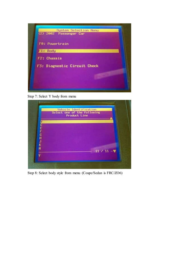 How to add corvette rpo option codes with gm tech2 | DOCX
