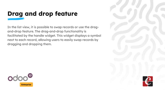 How to Add Drag and Drop Feature in List View Odoo 17 | PPTX | Computing | Technology & Computing