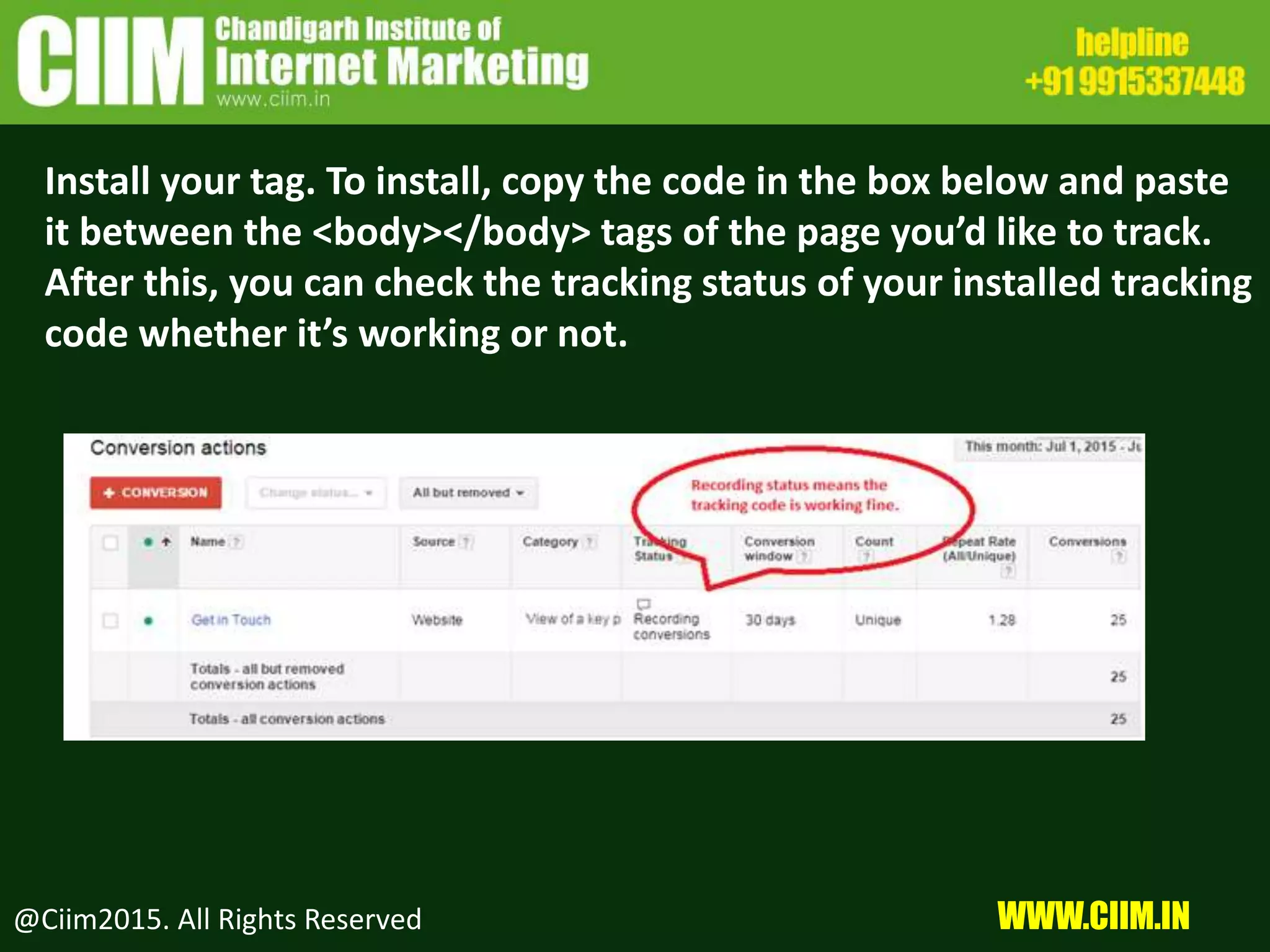 How to add google conversion tracking code | PPT