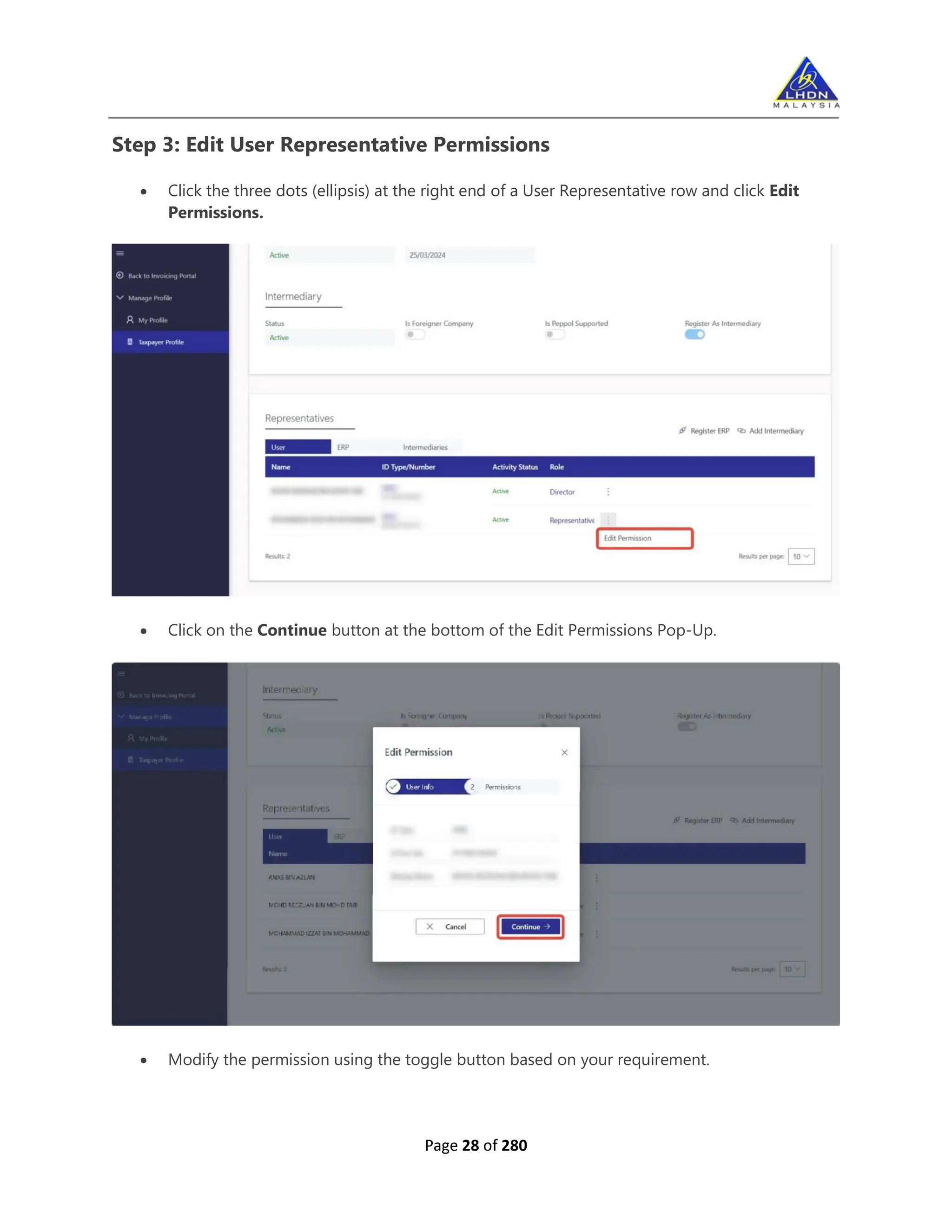 Access UBS LHDN - How to add intermediary | PDF