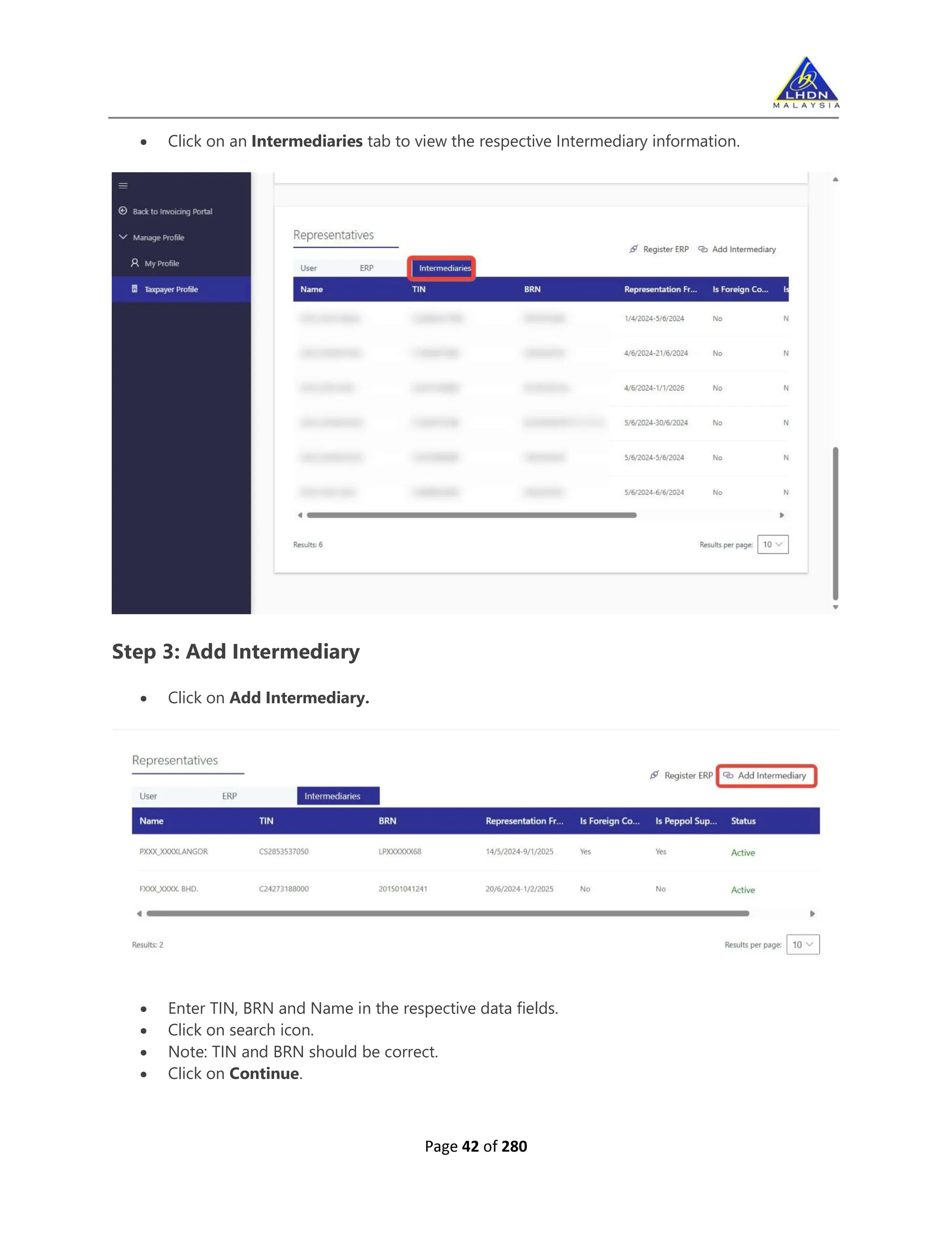 Access UBS LHDN - How to add intermediary | PDF